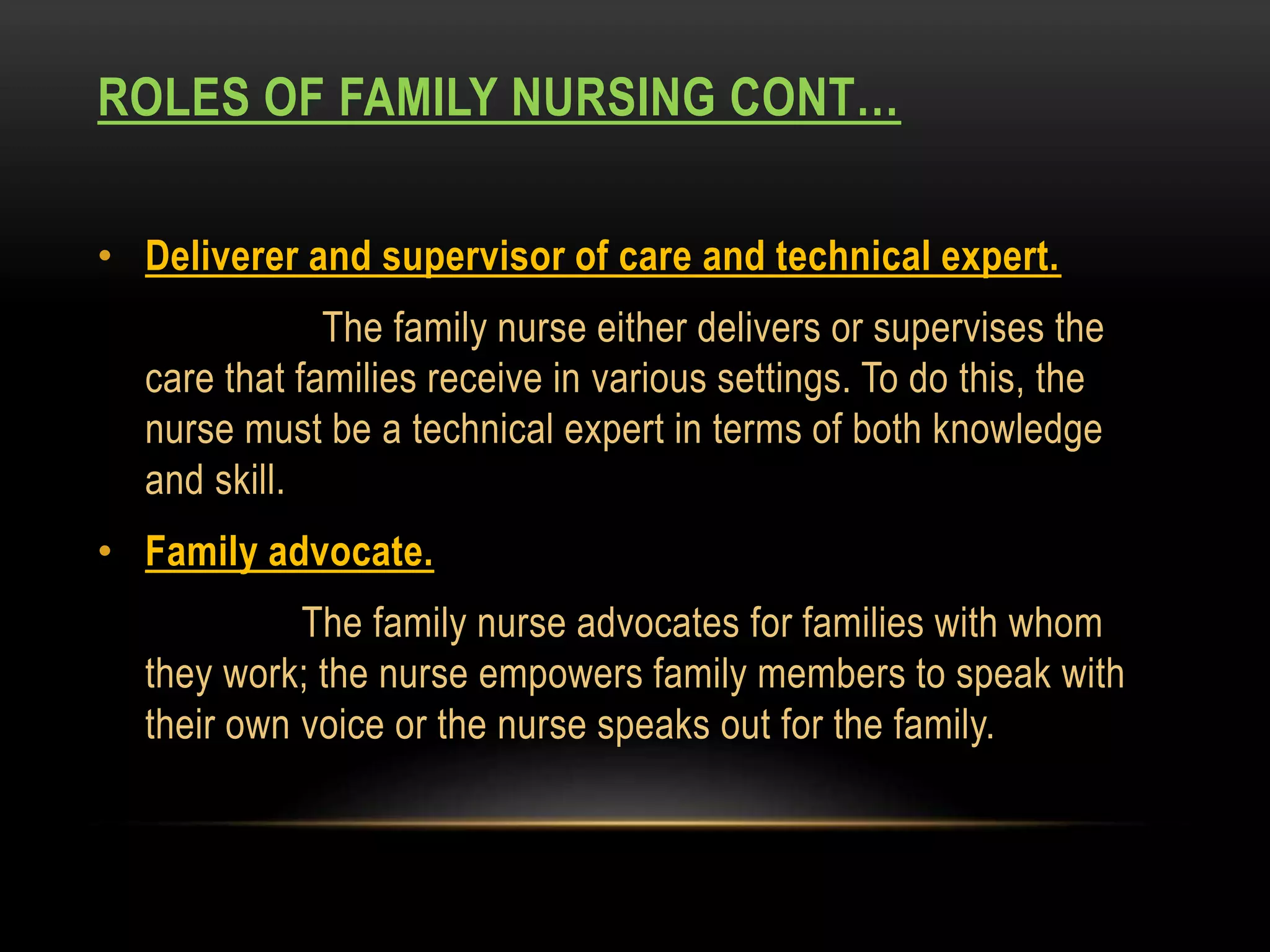 Family health nursing | PPTX