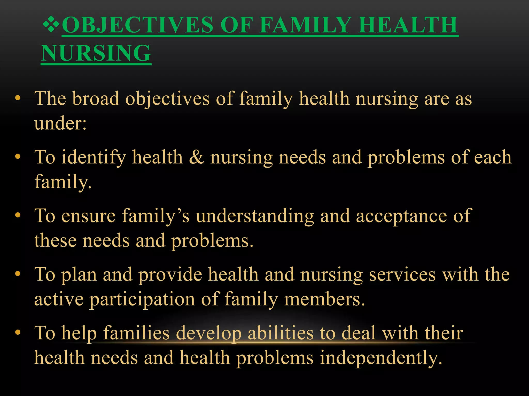 Family health nursing | PPTX