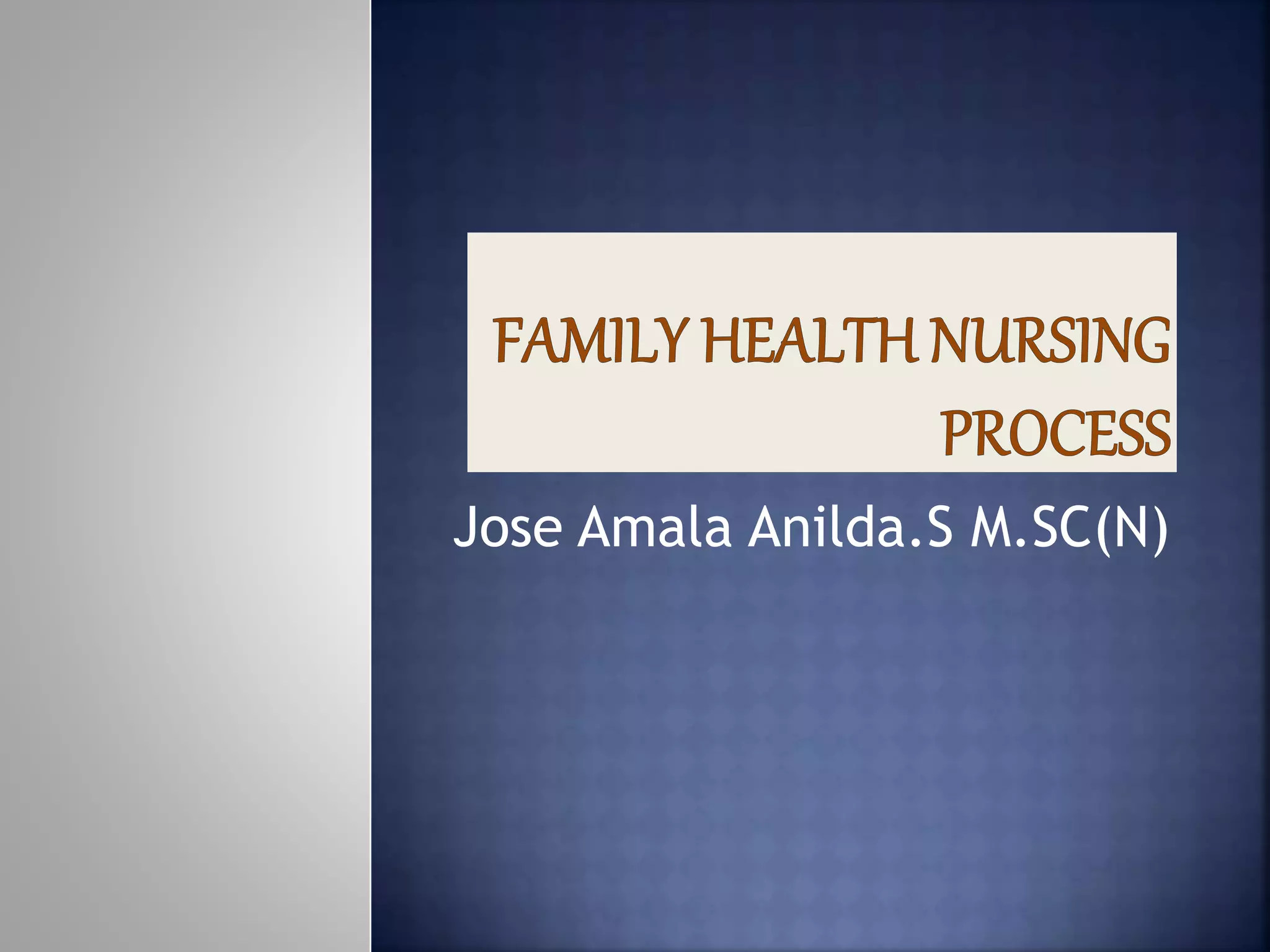 Family health nursing process | PPTX
