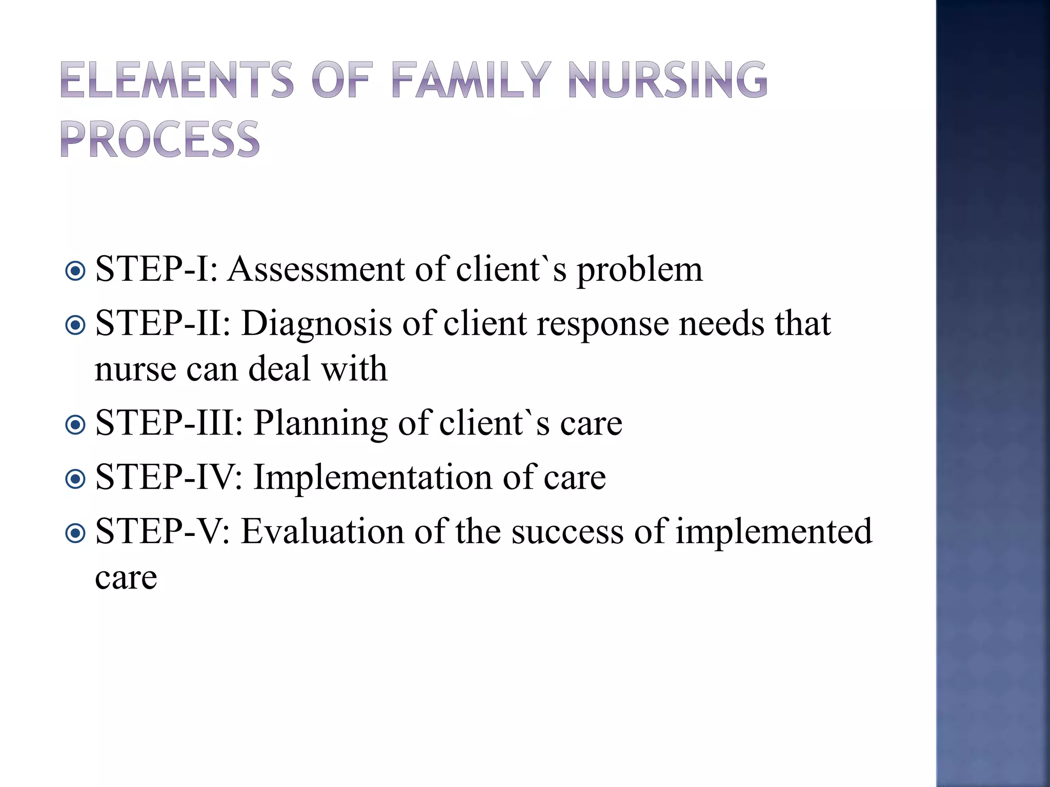 Family health nursing process | PPTX