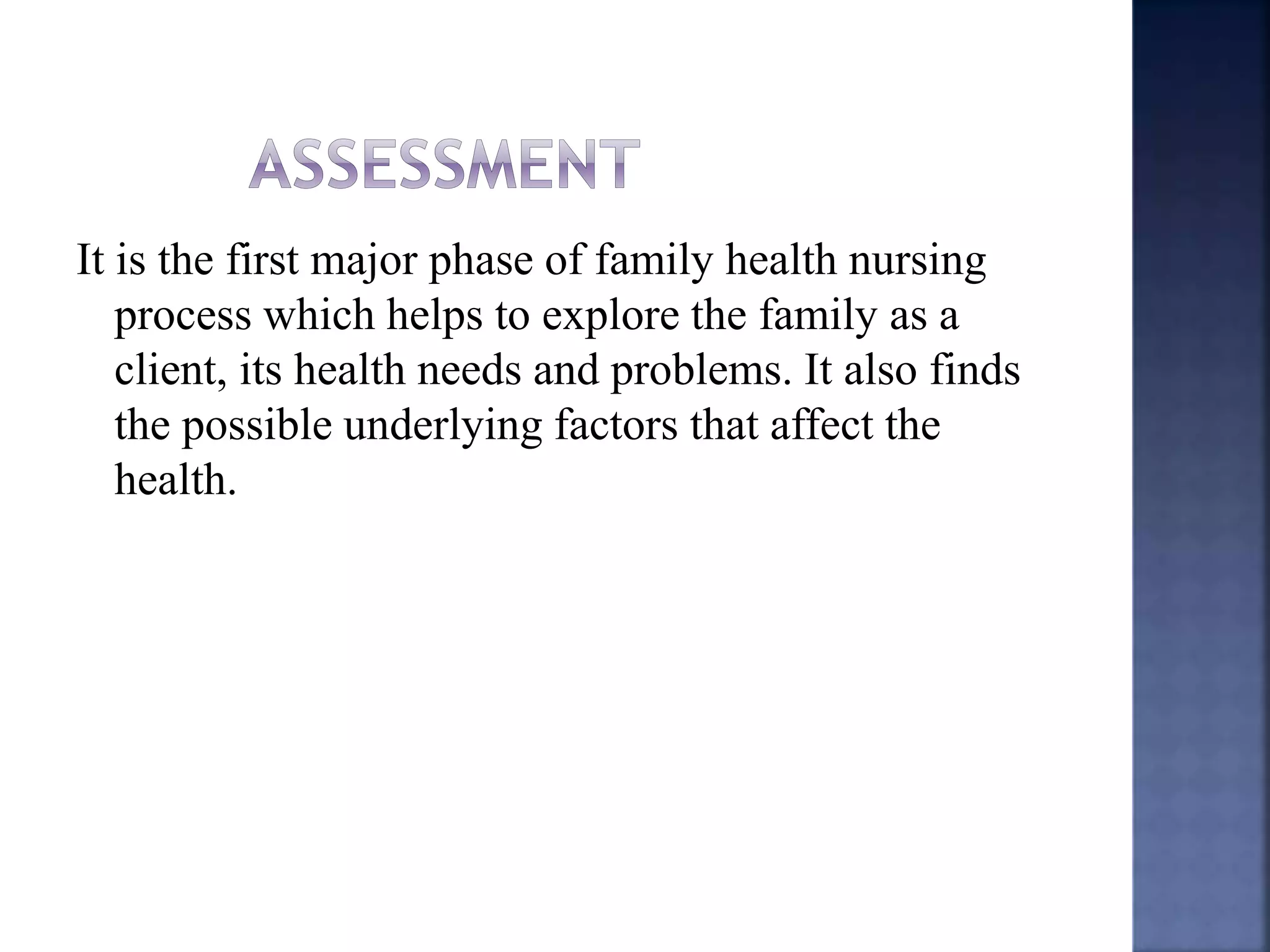 Family health nursing process | PPTX
