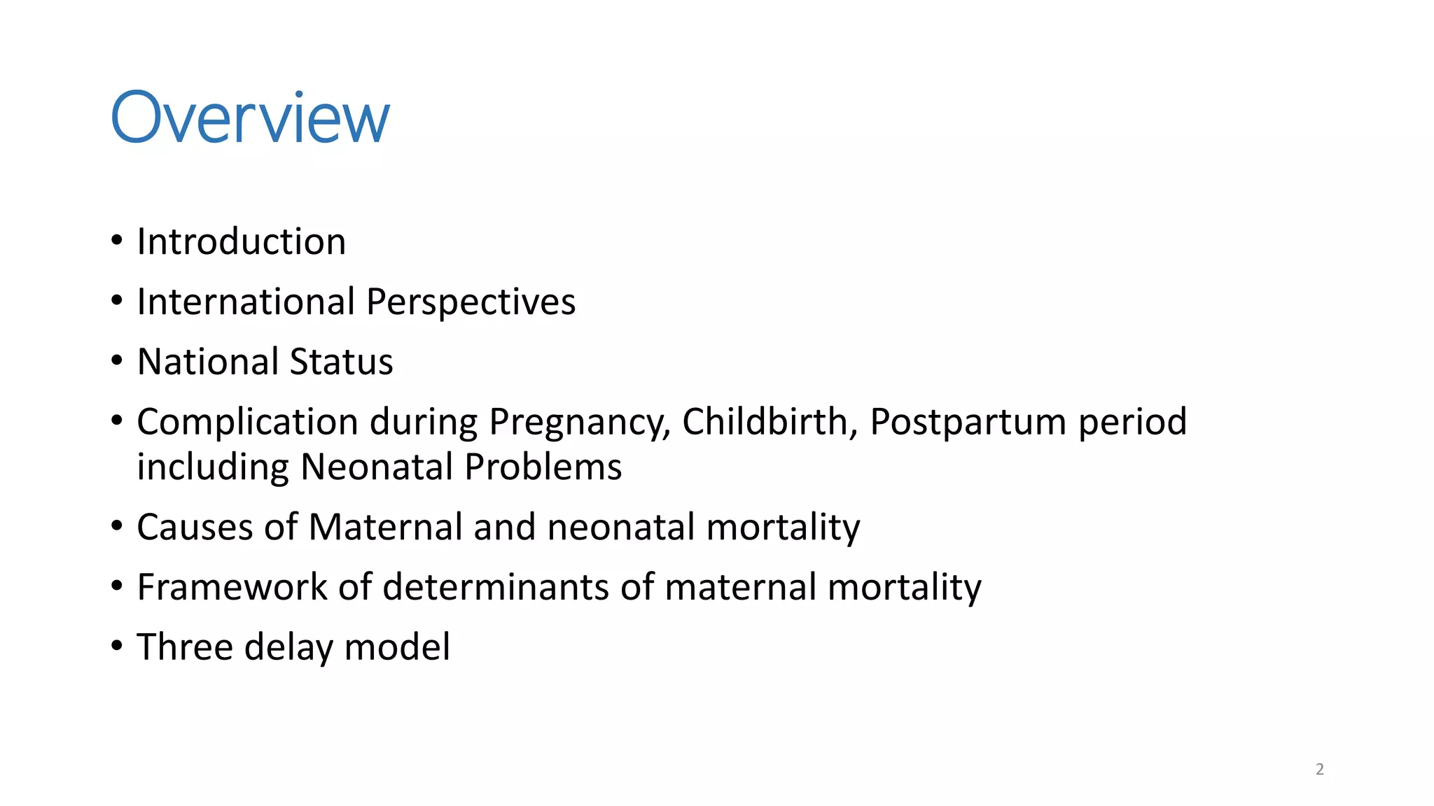 Maternal and Neonatal morbidity and Mortality | PPTX