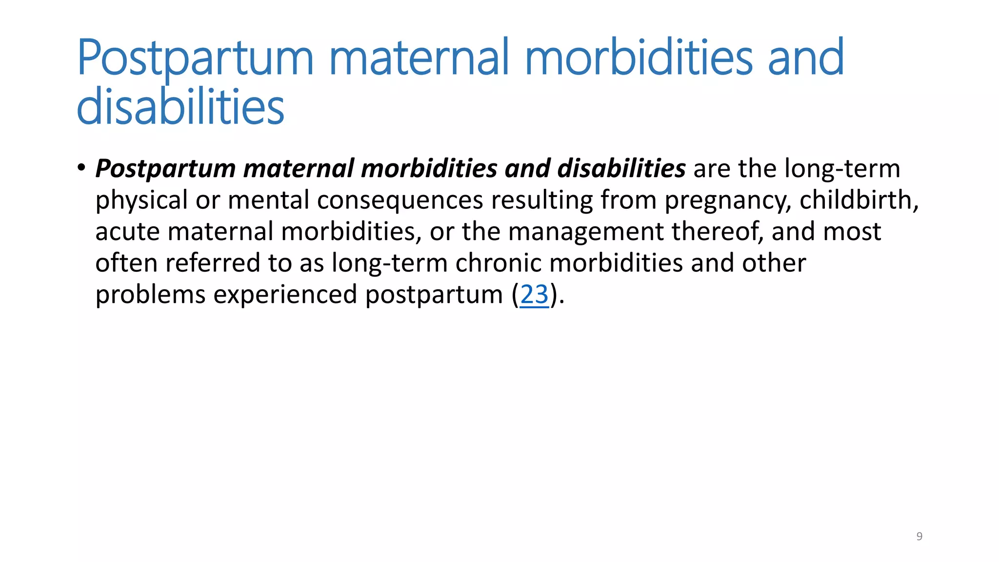 Maternal and Neonatal morbidity and Mortality | PPTX