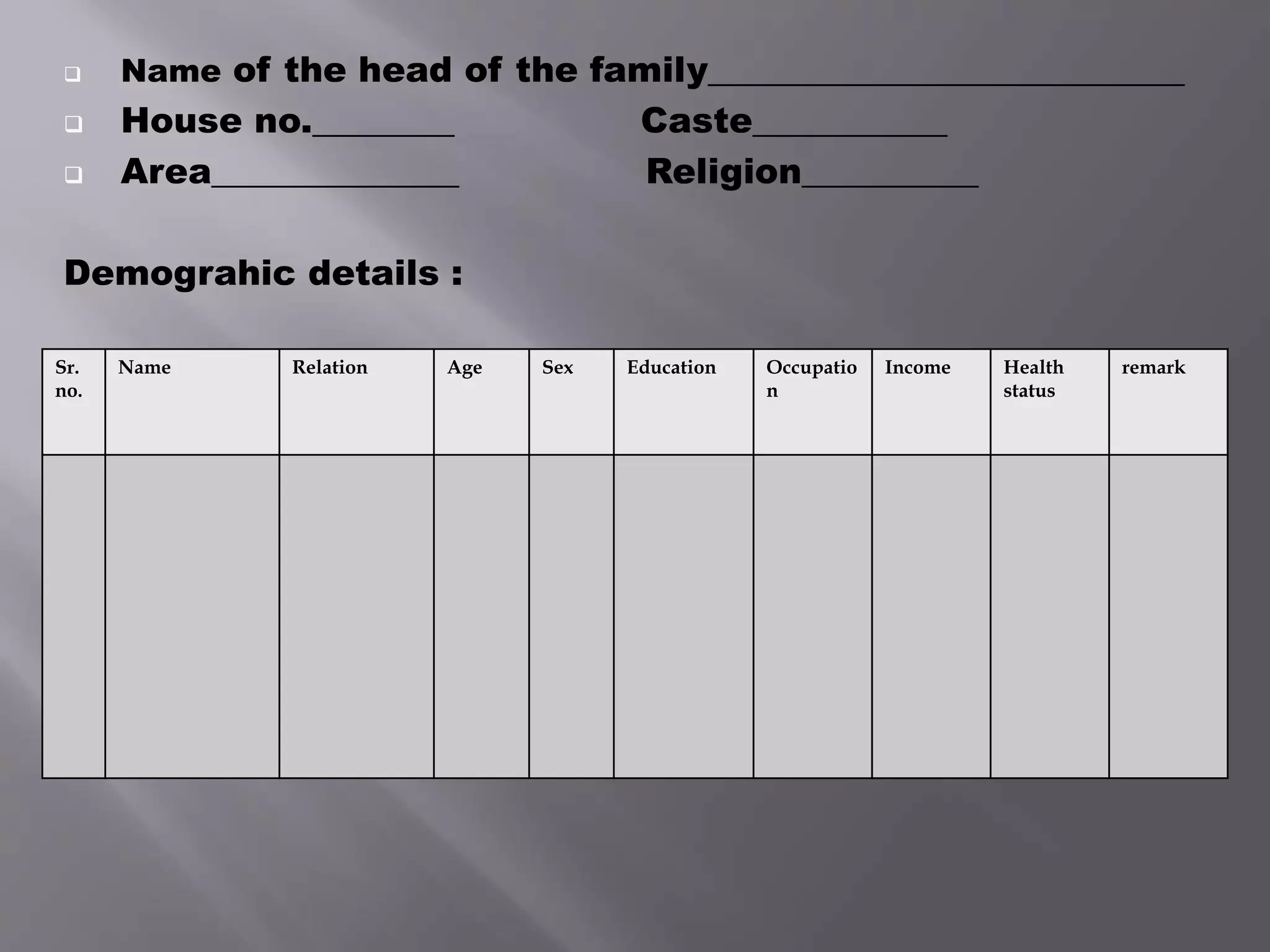 Family health record | PPTX