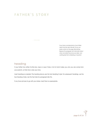 Family History Book | DOCX