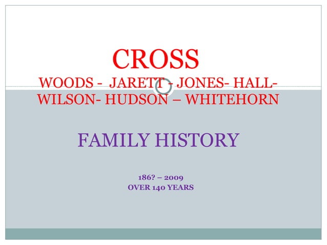 Family history; master(2003pp) -cross-woods-jarett-jones-hudson ...