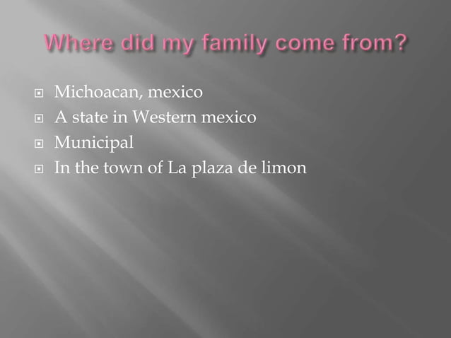 My Family history project | PPTX