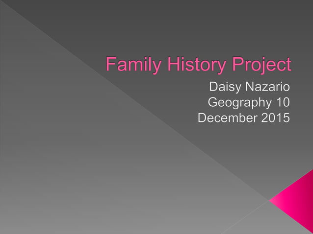Family history project | PPT