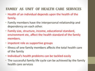 FAMILY HEALTH SERVICES NURSING GNM CLASS | PPTX