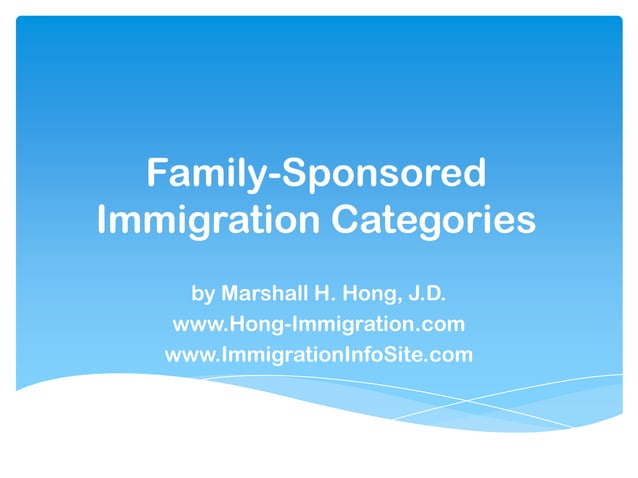 Family Immigration Categories | PPT