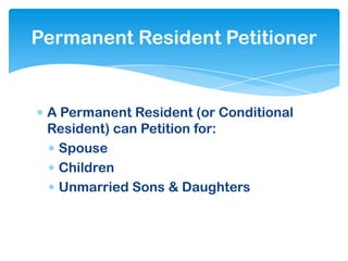 Family Immigration Categories | PPTX