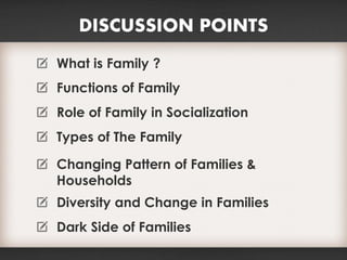 Family in Socialization (পরিবার) | PDF