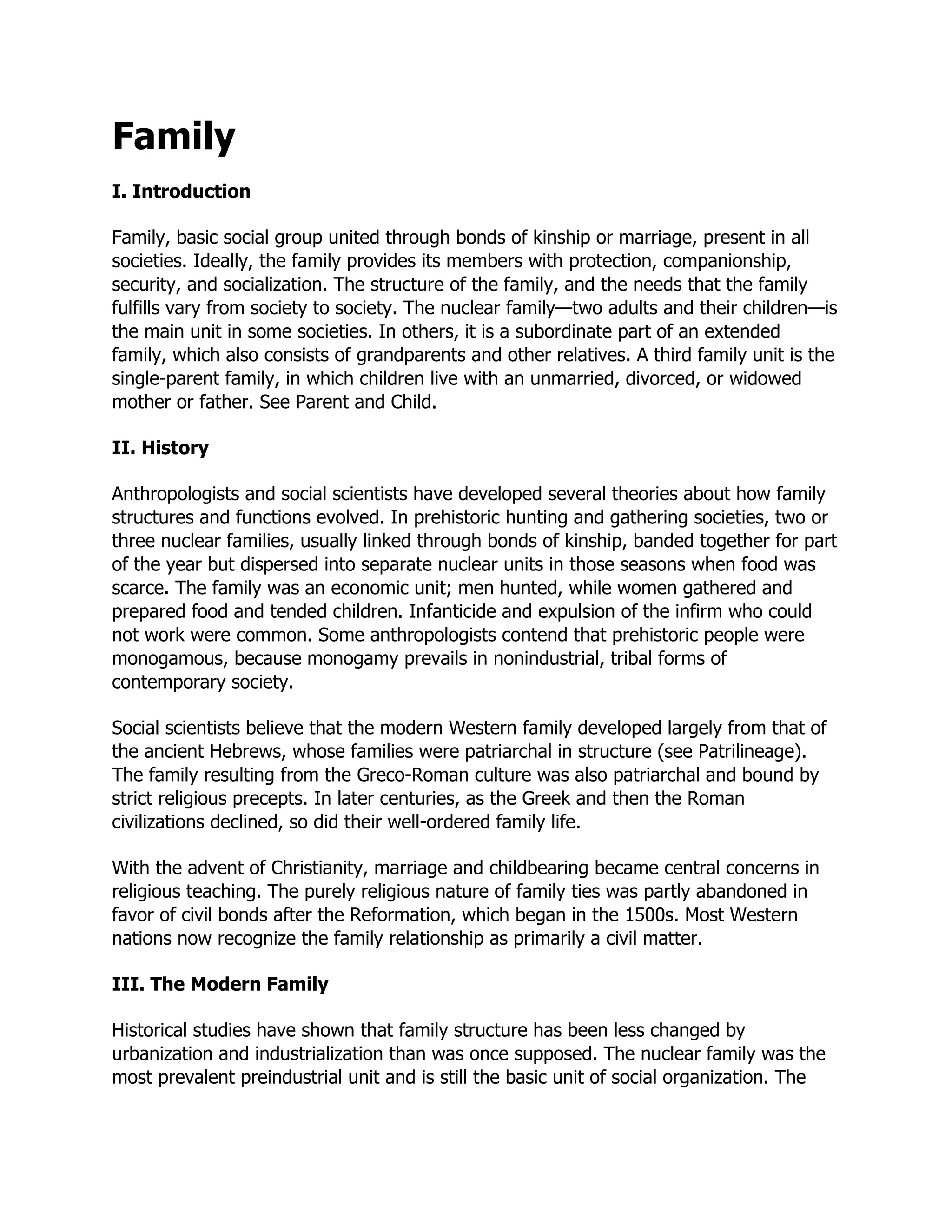 Family In Sociology Perspective | PDF