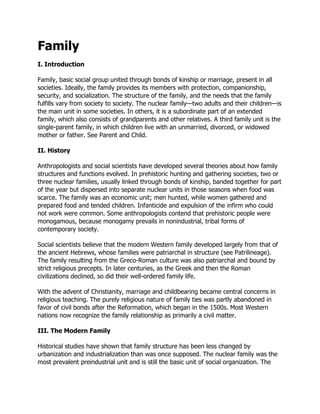 Family In Sociology Perspective | PDF