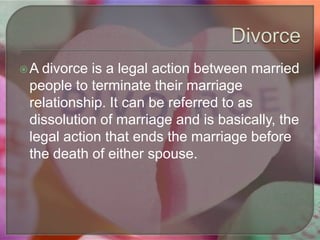 Family issue (Divorce) | PPTX