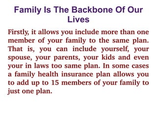 Family is the backbone of our lives | PPT