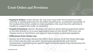 family law on maintenance under various laws .pptx