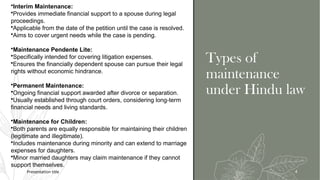 family law on maintenance under various laws .pptx