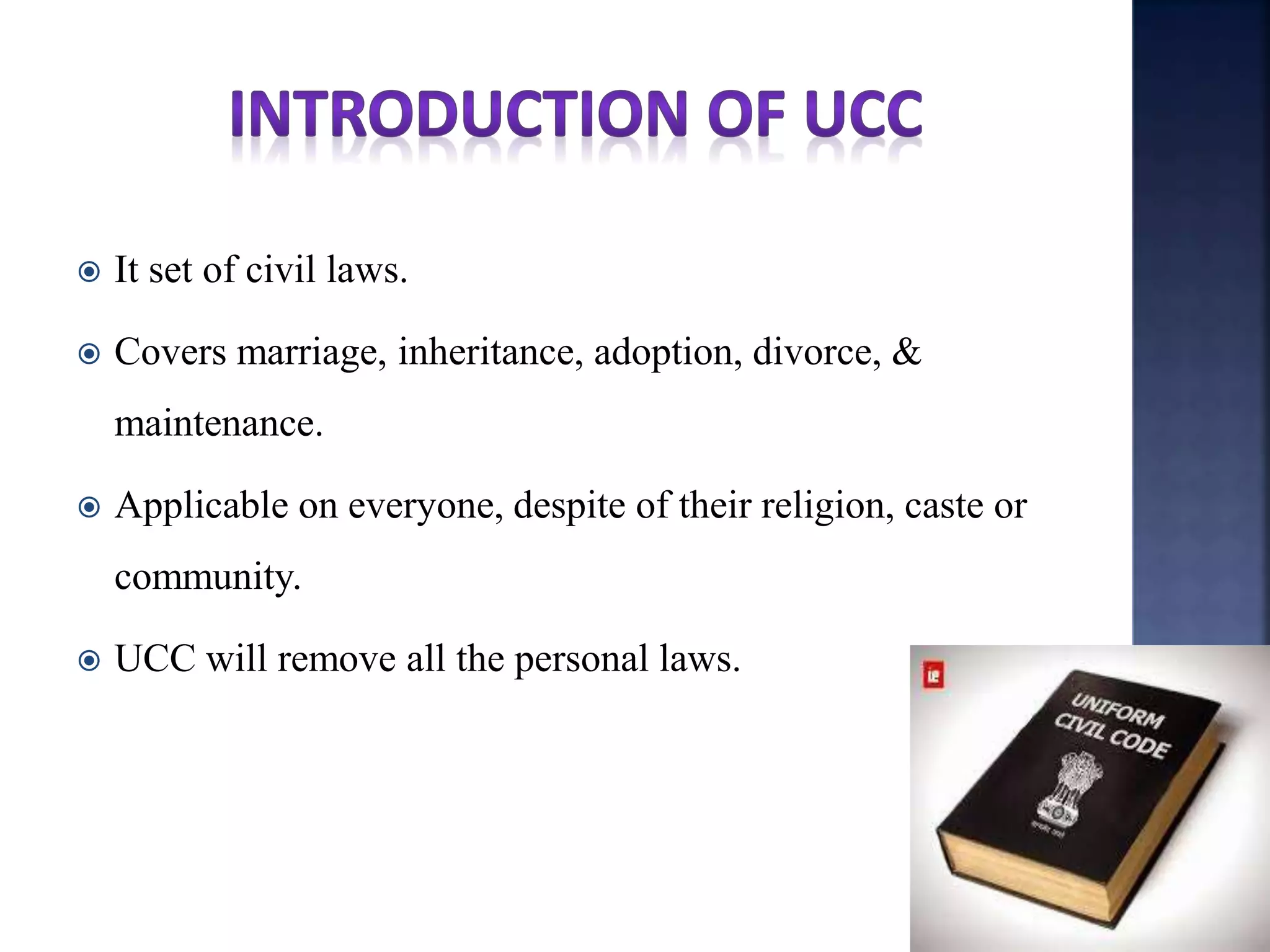 UCC in context of Muslim Women | PPT