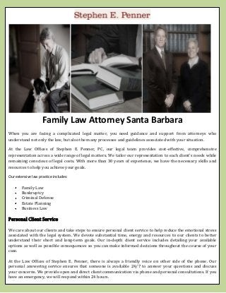 Family law attorney santa barbara