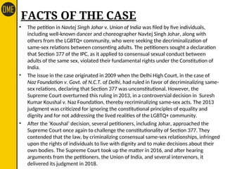 FAMILY LAW PPT about case navtej singh johar v uoi | PPT