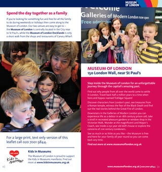 Museum of London Family events leaflet | PDF
