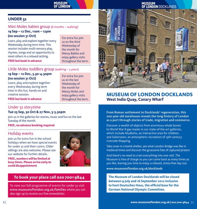 Museum of London Family events leaflet | PDF