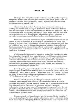 Family life | PDF