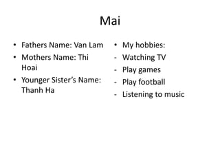 Family life and culture from Vietnam | PPTX