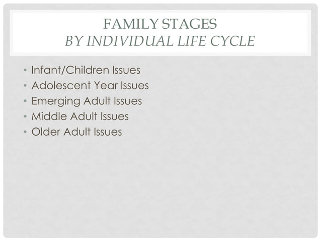 Family life cycle | PDF | Family and Relationships
