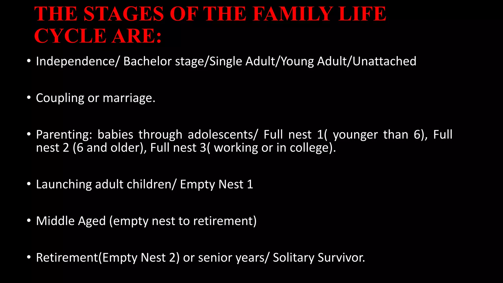 Family life cycle | PPTX