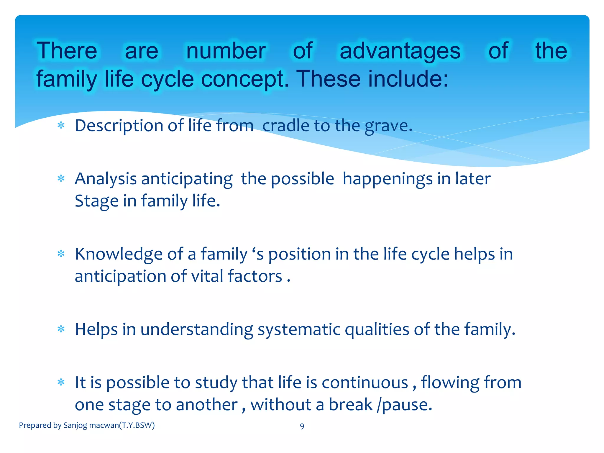 Family life cycle ppt( Prepared by sanjog Macwan) | PPSX
