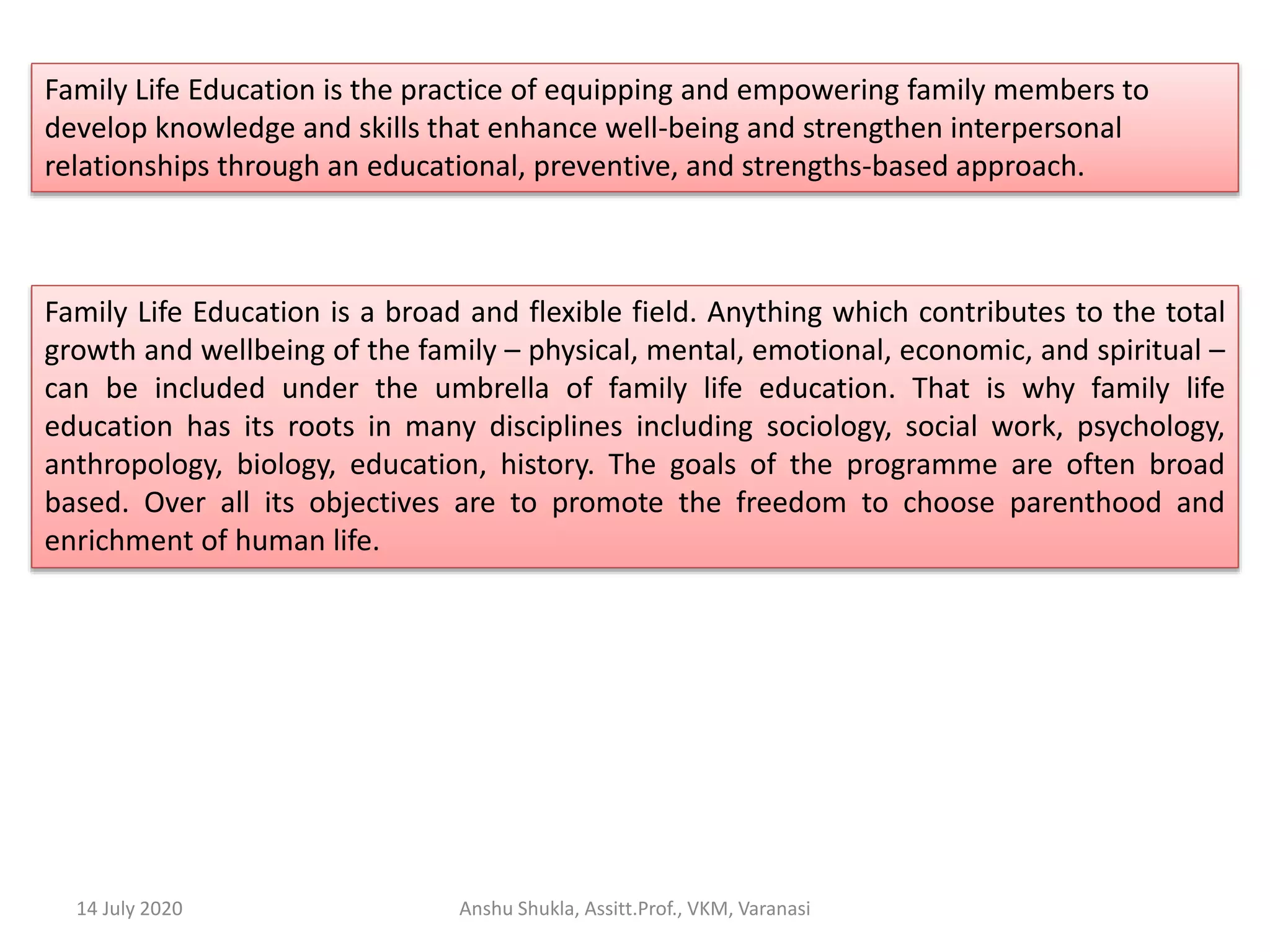 Family life education | PPTX