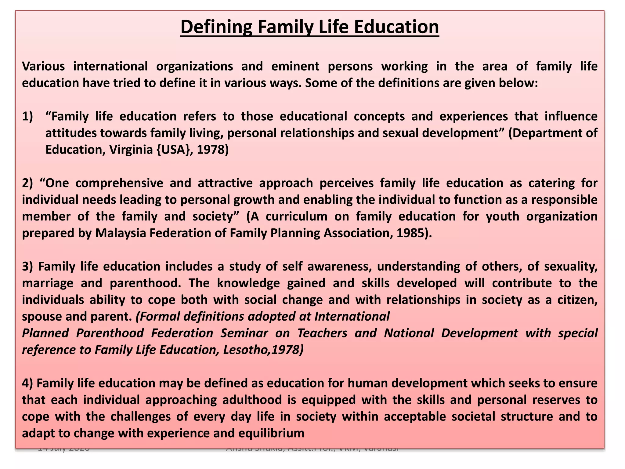 Family life education | PPTX
