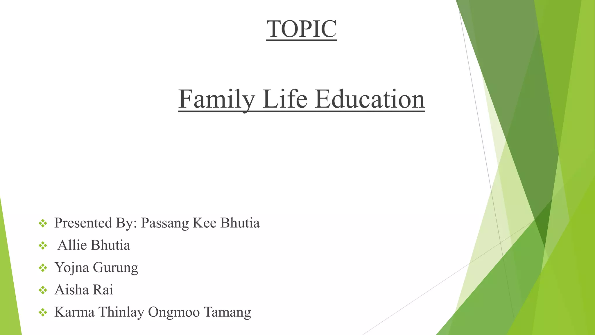 Family life education | PPTX