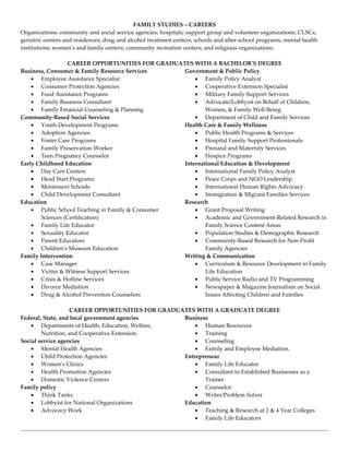 Family life education careers | PDF
