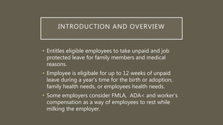 Family medical leave act (fmla) | PPTX