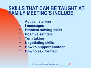 Family Meetings2 | PPT | Parenting | Family and Relationships