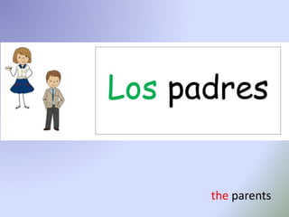Family members in Spanish for primary education | PPTX