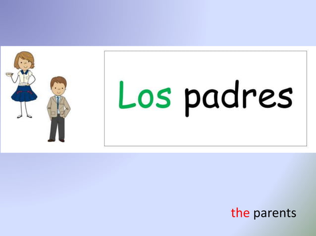 Family members in Spanish for primary education | PPTX