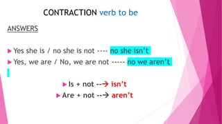 Family members with verb to be and professions | PPTX