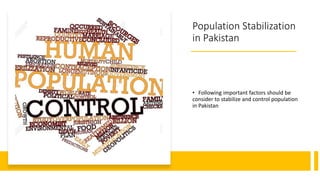Family Size norms and Population Stabilization in Pakistan Lecture at ...