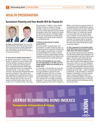 Bloomberg - Family Office Supplement | PDF