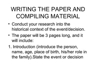 Family Paper Course Outline | PPT