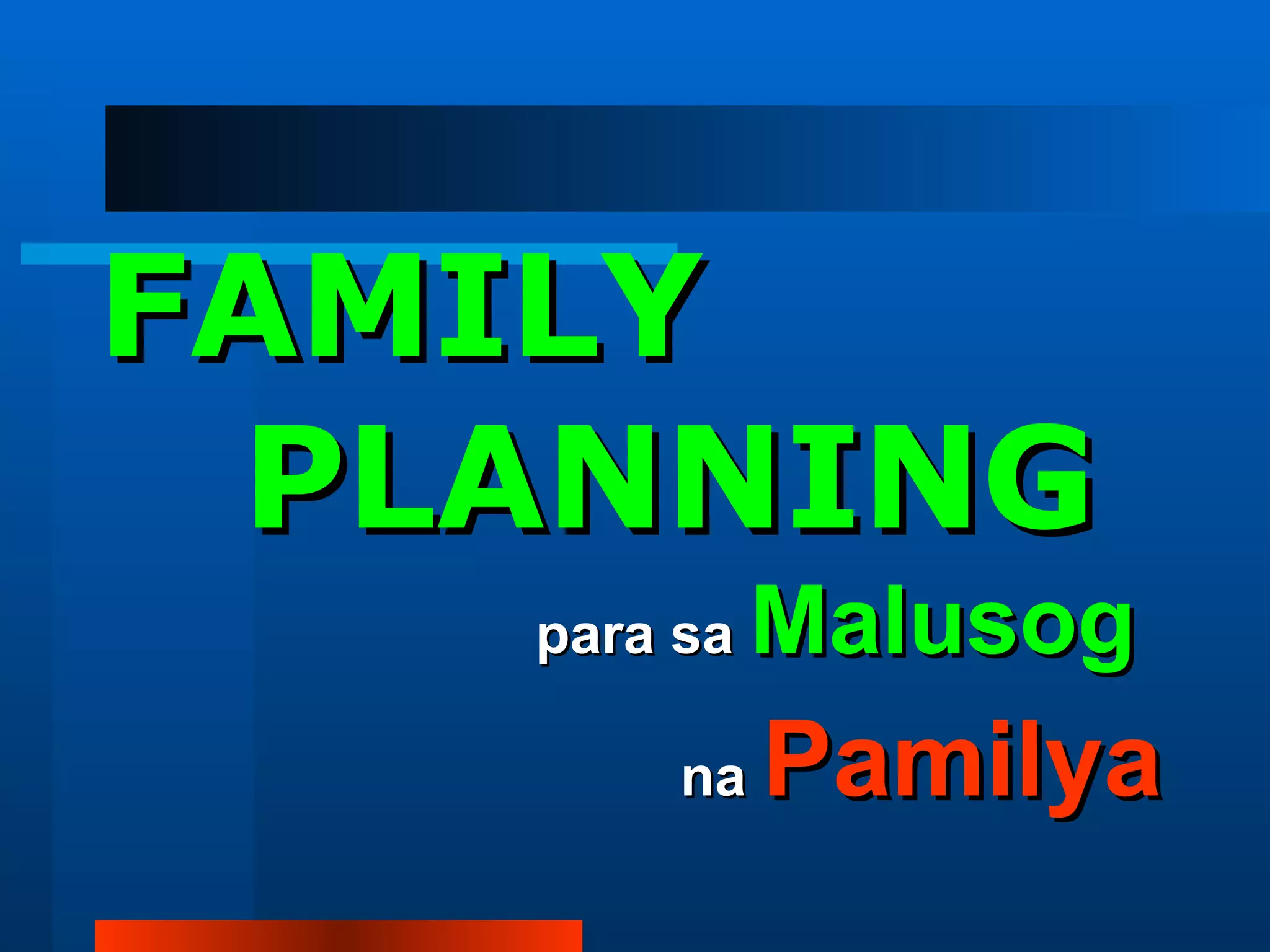 Family planning | PPT