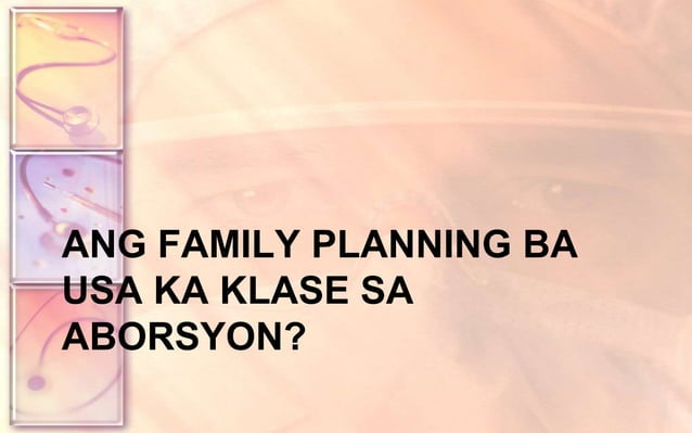 Family planning, Cebuano | PPTX