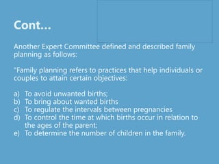 familyplanning- types, advantages dis pptx | PPT