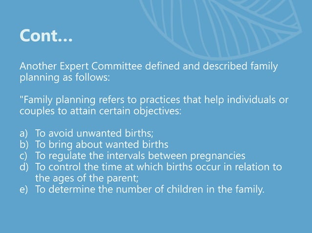 Family planning | PPTX