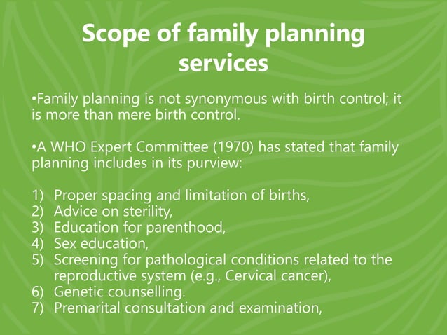Family planning | PPTX