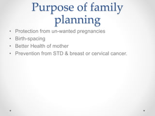 family planning.pptx | Pregnancy | Reproductive Health